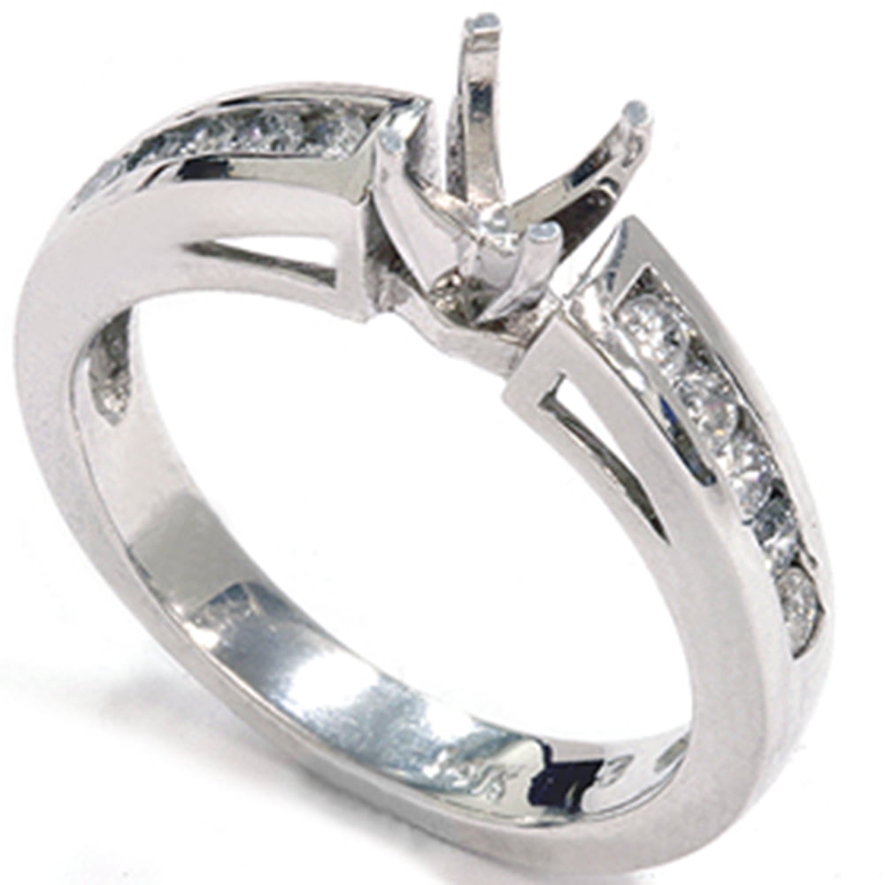 Pompeii 1/2ct 14k White Gold Diamond Engagement Mount Ring (G/H,I1 ...