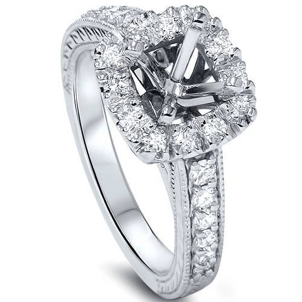 Pompeii 1/2ct Cushion Cut Halo Diamond Vintage Engagement Ring Setting (G/H,SI1-SI2) - Walmart.com