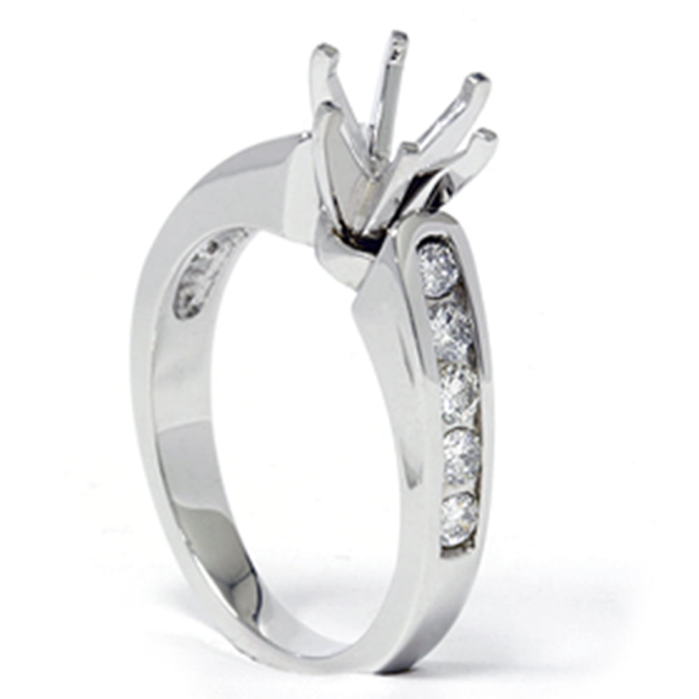 Pompeii 1/2ct Diamond Semi Mount Engagement Ring 14K White Gold (G/H,I1 ...