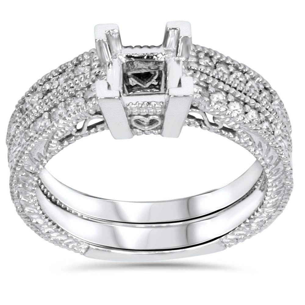 Pompeii 1/2ct Princess Cut Diamond Engagement Ring Setting 14K (G/H,I1) - Walmart.com