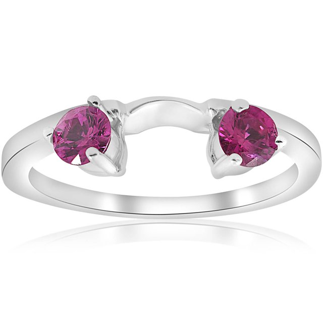 Pompeii 1/2ct Ruby Wrap Engagement Guard Ring 14K White Gold ...