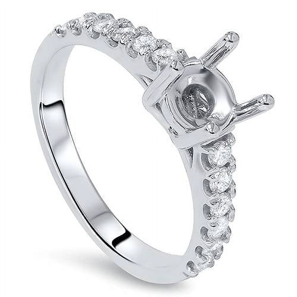 Pompeii 1/2ct SI Diamond Engagement Ring Mount 14K White Gold (G/H,SI1 ...