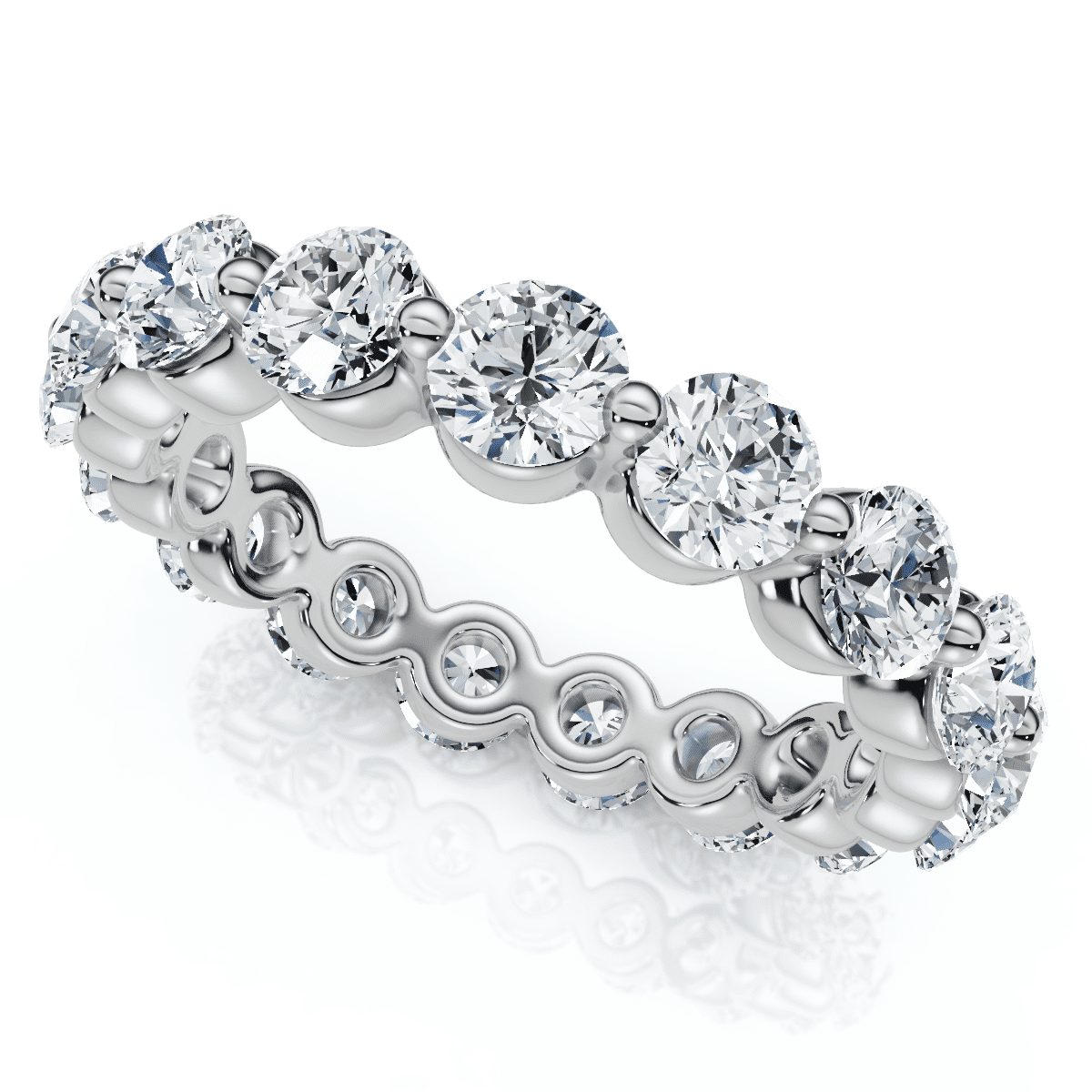 Pompeii 1 3/4Ct Single Prong Diamond Eternity Ring 14k Gold or Platinum ...