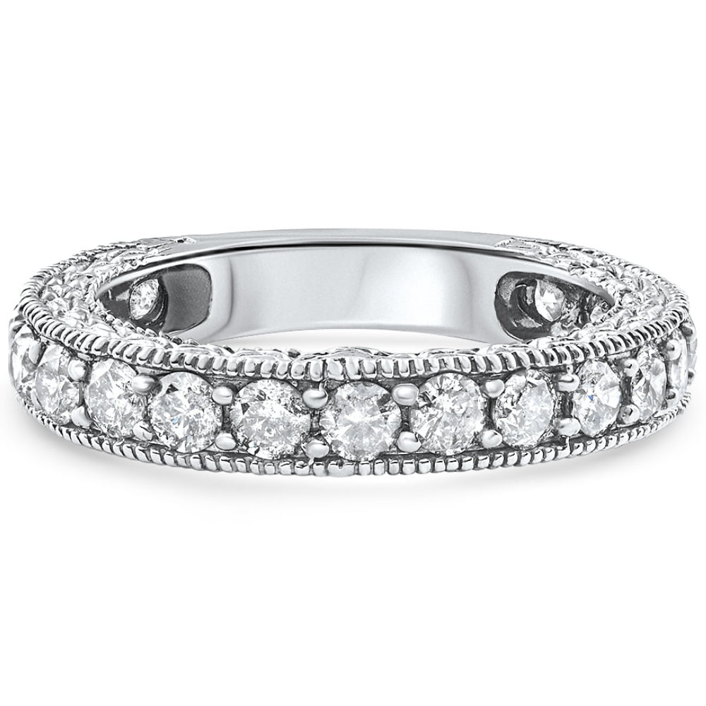 Pompeii 1 3/8ct Antique Real Diamond Wedding Anniversary Ring (H/I,I2 ...