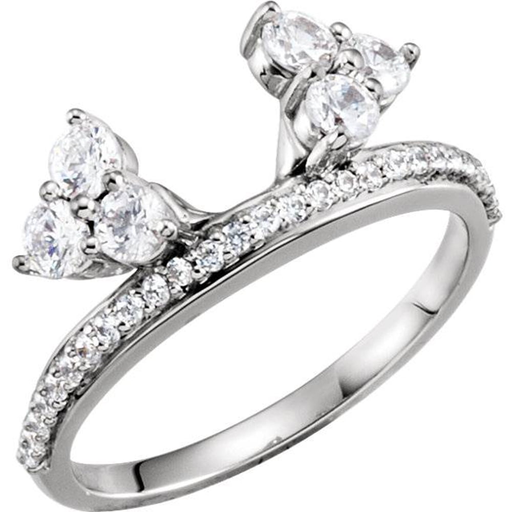 Pompeii 1/3CT Diamond Ring Wrap Style Wedding Ring 14K White Gold (I/J,I1-I2) - Walmart.com