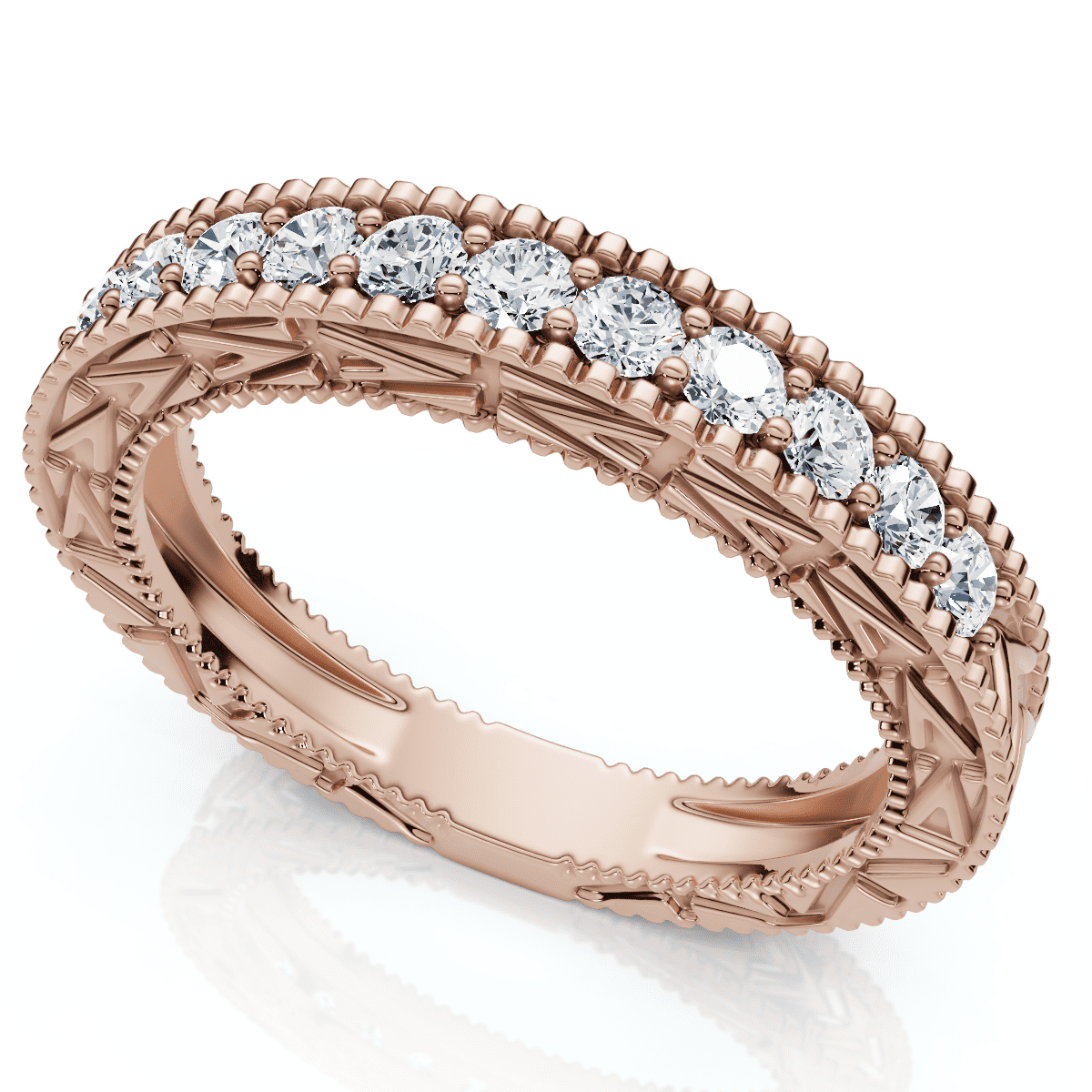 Pompeii 1/3Ct Diamond Stackable Anniversary Wedding Ring 14k Gold or ...