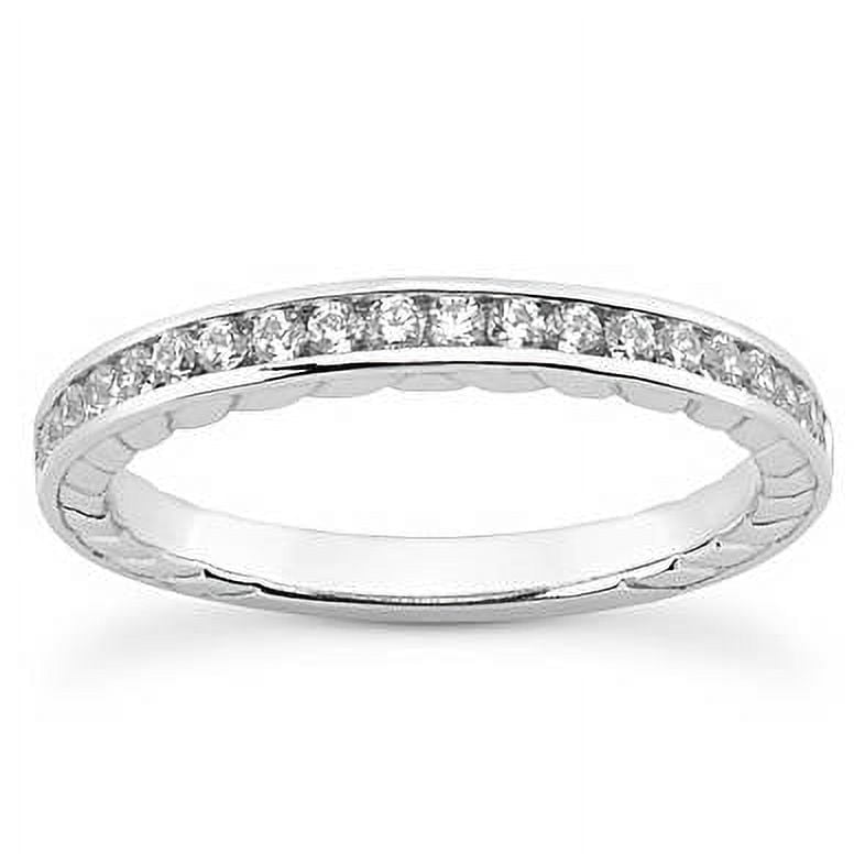 Pompeii3 1/3Ct Channel Set Diamond Wedding Ring 14K White Gold (G/H,I1 ...