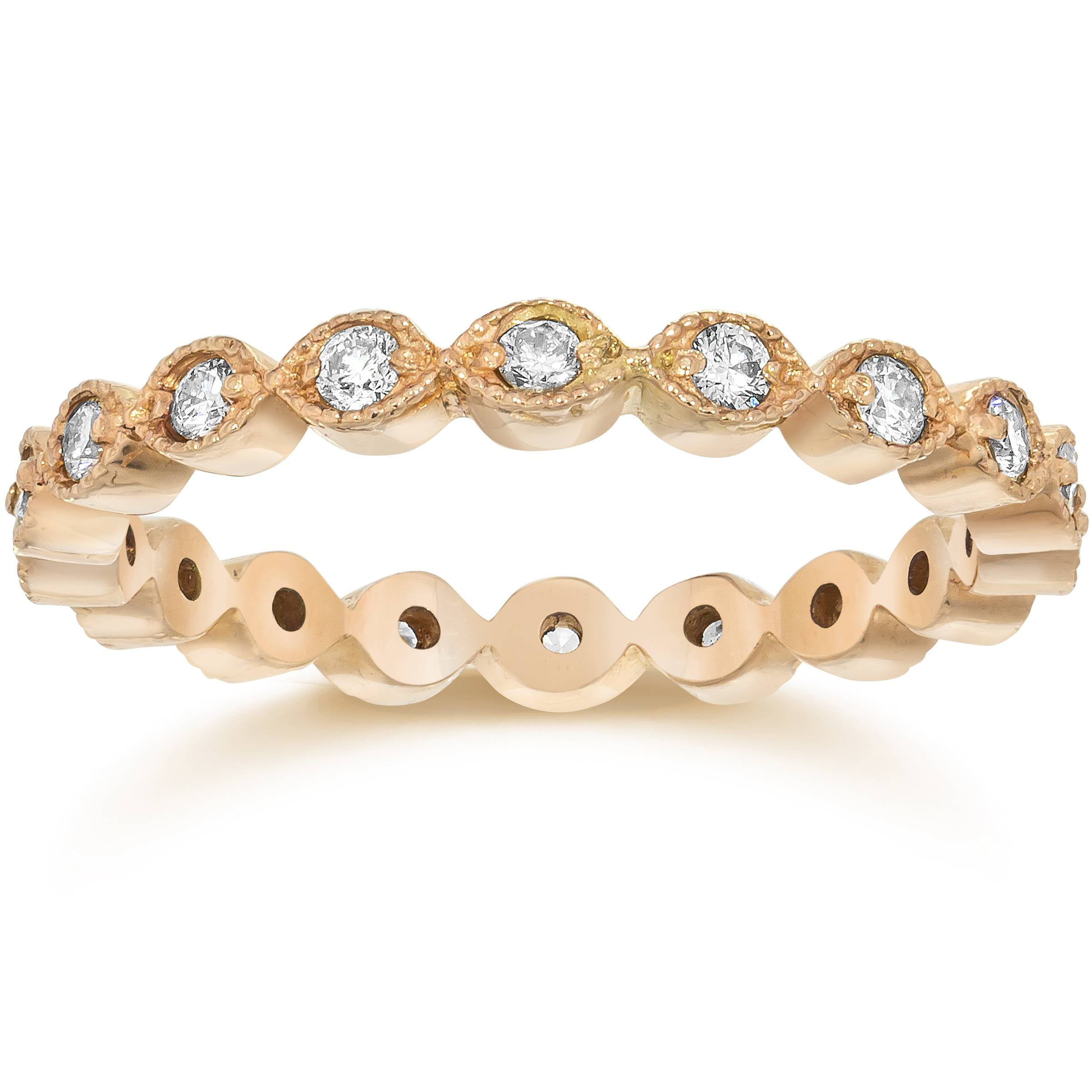 Pompeii 1/3ct Stackable Lab Grown Diamond Wedding Eternity Ring 14K ...
