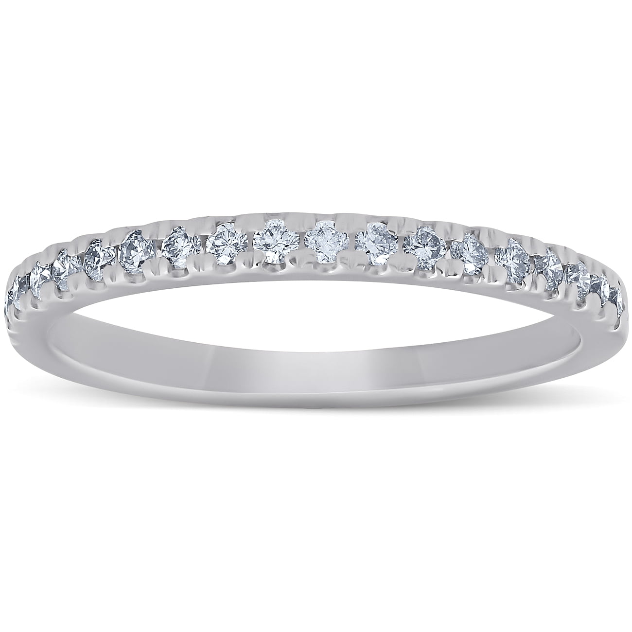 Pompeii 1/4 Ct Diamond Wedding Ring 10k White Gold (G/H,I1-I2 ...