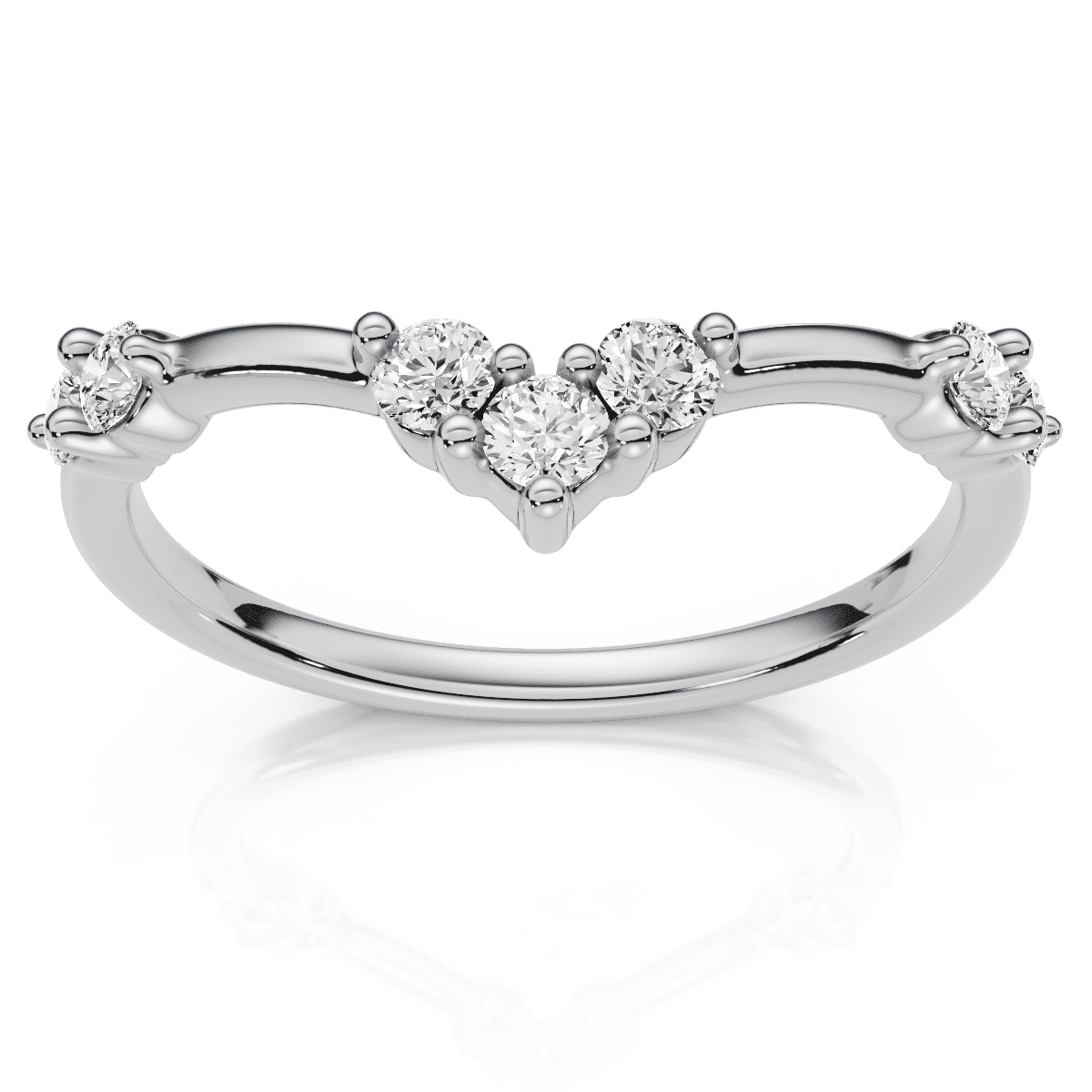 Pompeii 1/4Ct Diamond Diamond Guard Wedding Stack Ring 14k Gold or ...