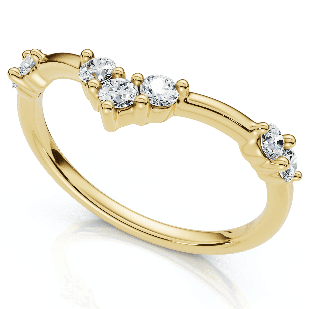 Pompeii 1/4Ct Diamond Diamond Guard Wedding Stack Ring 14k Gold or ...