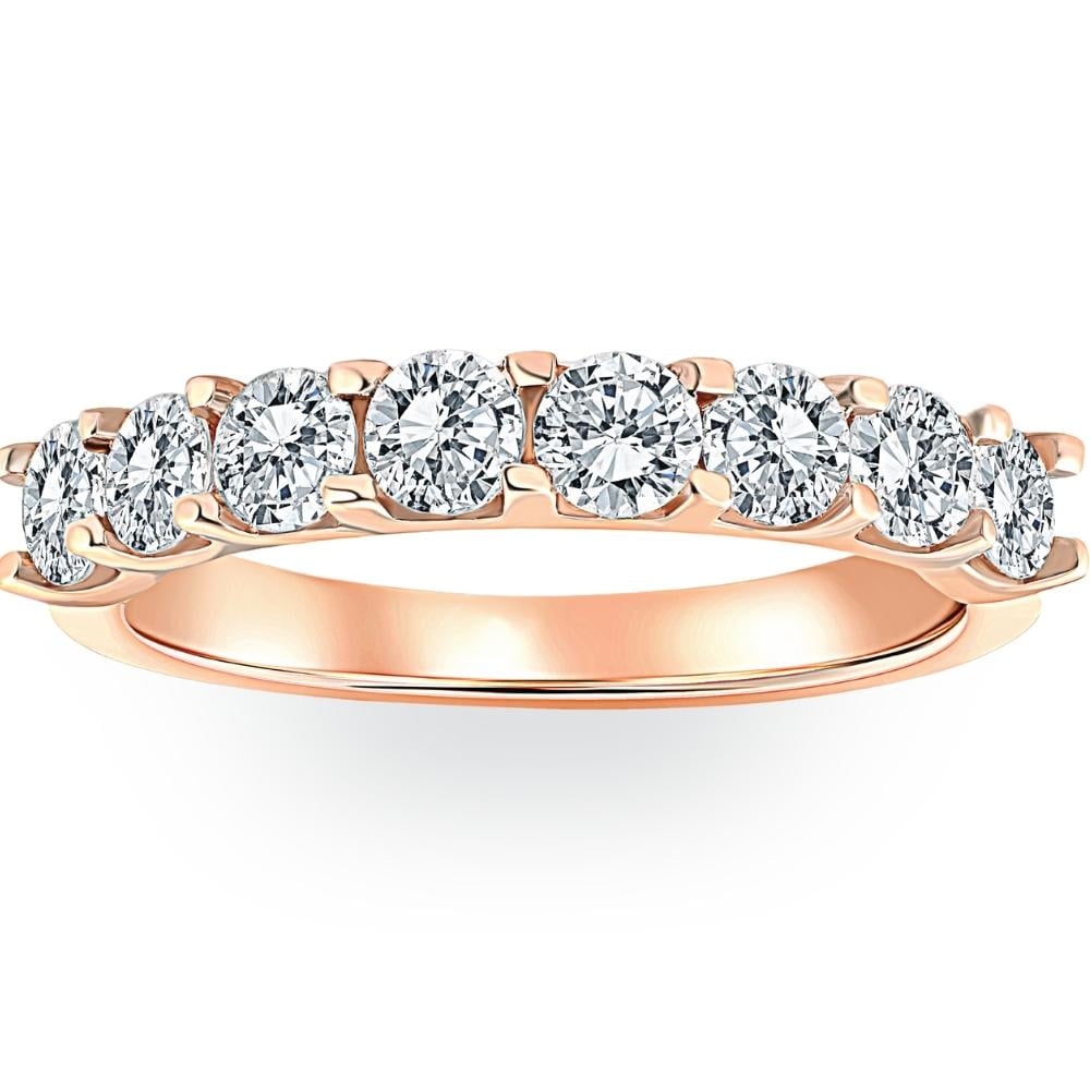 Pompeii 1 5/8 ct Diamond U Prong Wedding Ring 14k Rose Gold Anniversary Band Lab Grown - Walmart.com