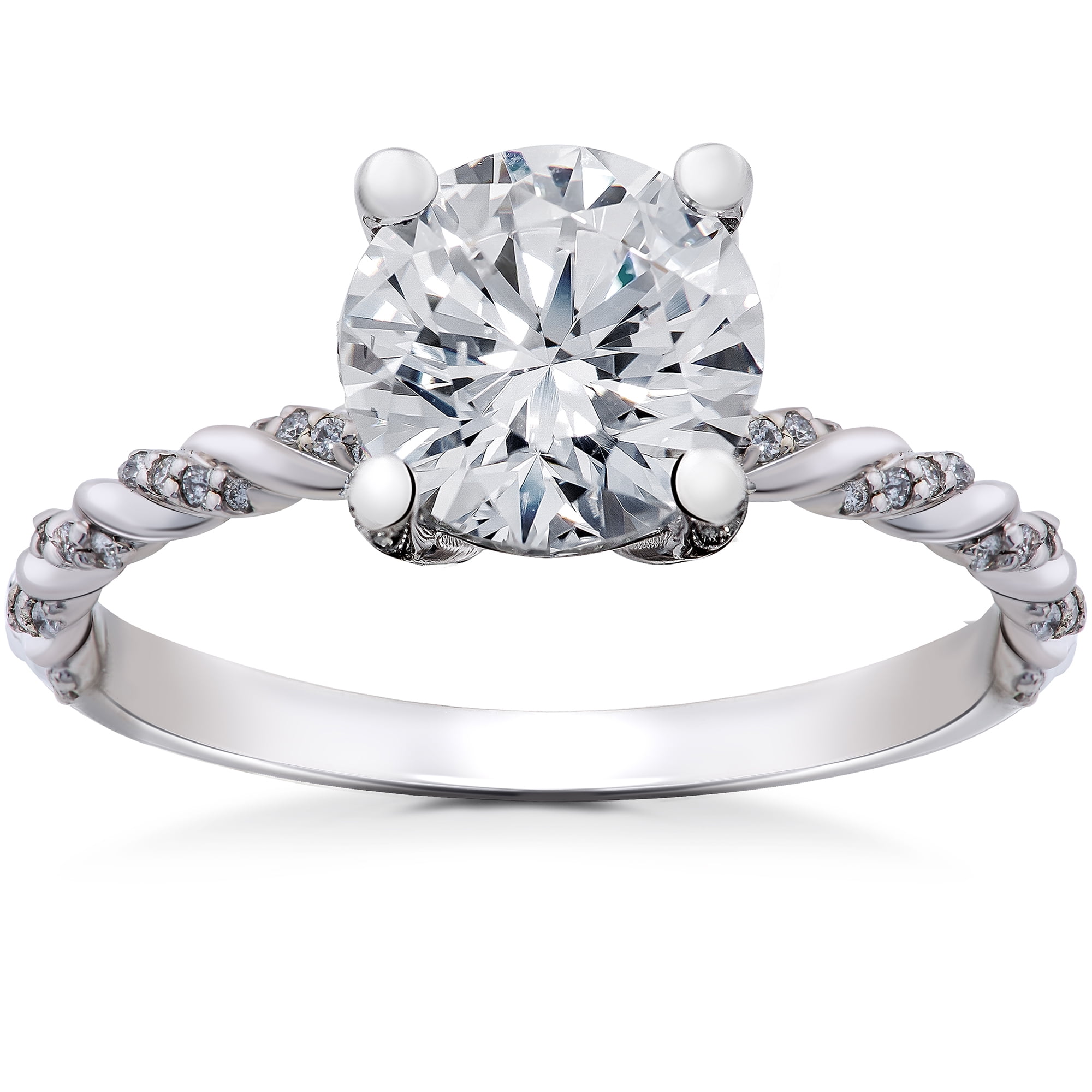 Pompeii 1 5/8 ct Lab Grown Round Eco Friendly Diamond Mia Engagement ...