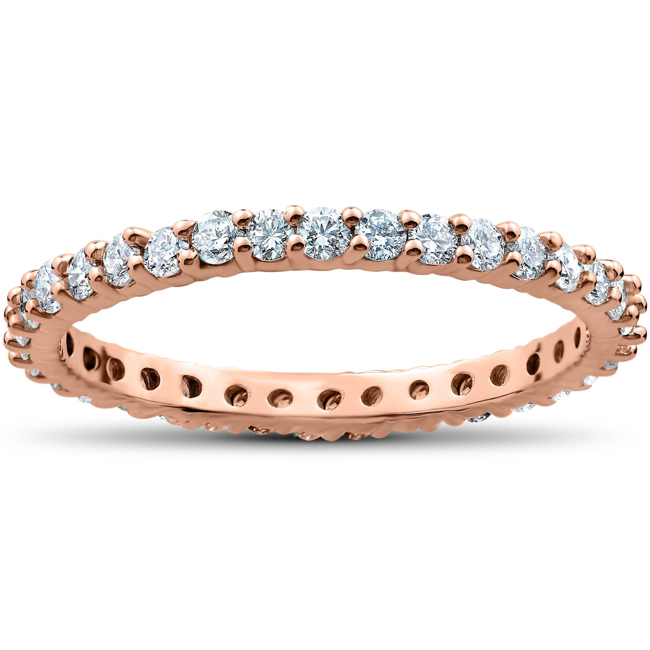 Pompeii3 1Carat Diamond Eternity Ring 14K Rose Gold (I/J,I2-I3 ...