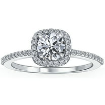 Pompeii 1CT 2 Stone Forever Us Lab Created Diamond Engagement Ring 14k White Gold - Walmart.com