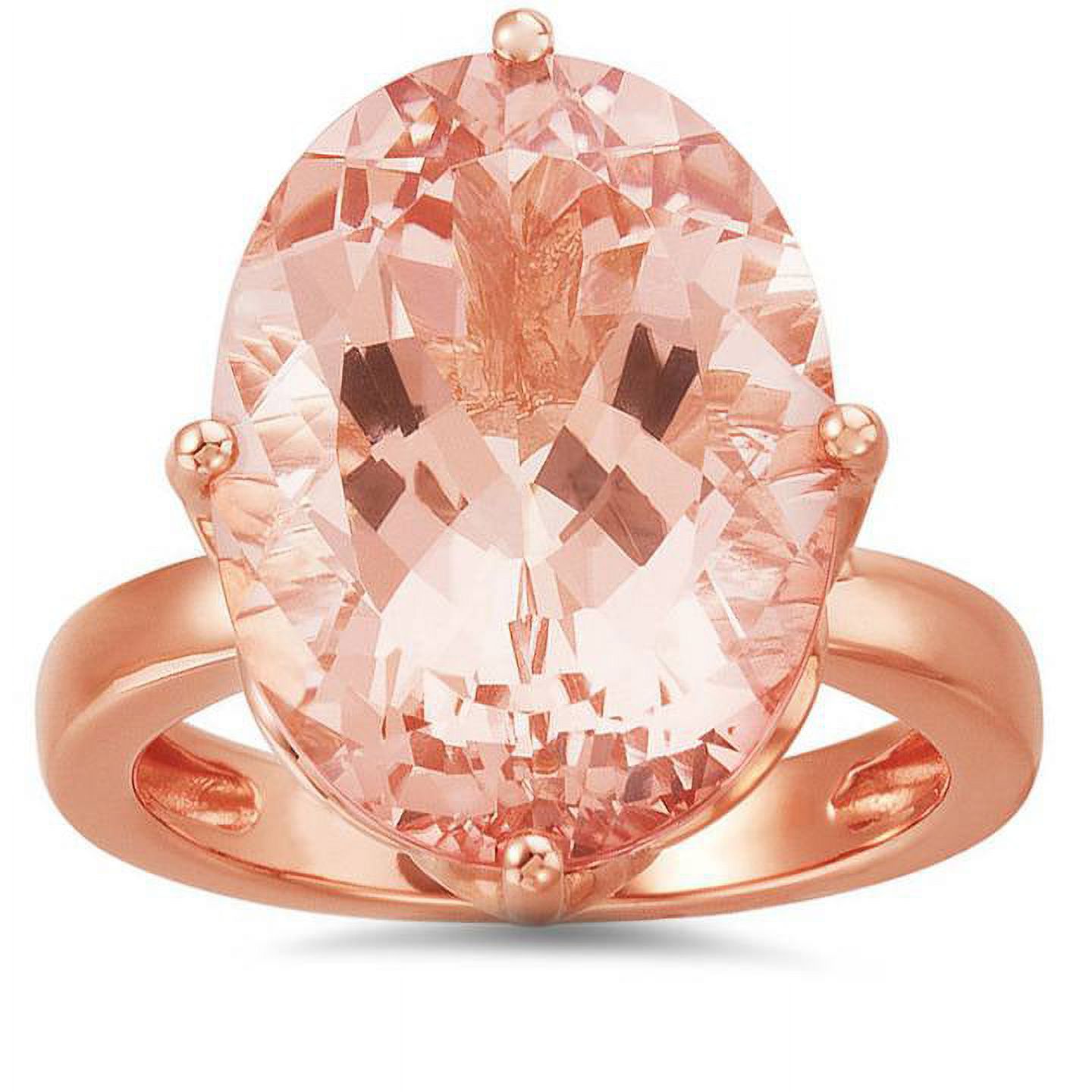 Pompeii 12 1/8ct Large Oval Morganite Vintage Style Ring 14K Rose Gold ...