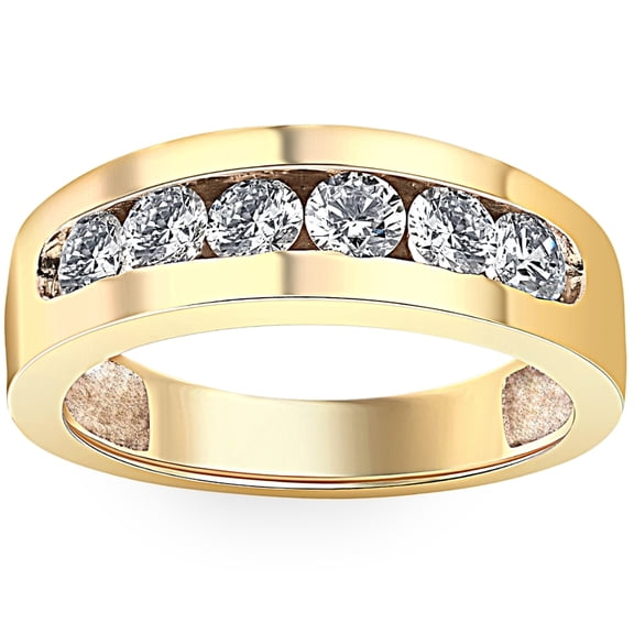 Pompeii 2Ct Channel Set Diamond Eternity Ring 14k Gold or Platinum Lab ...