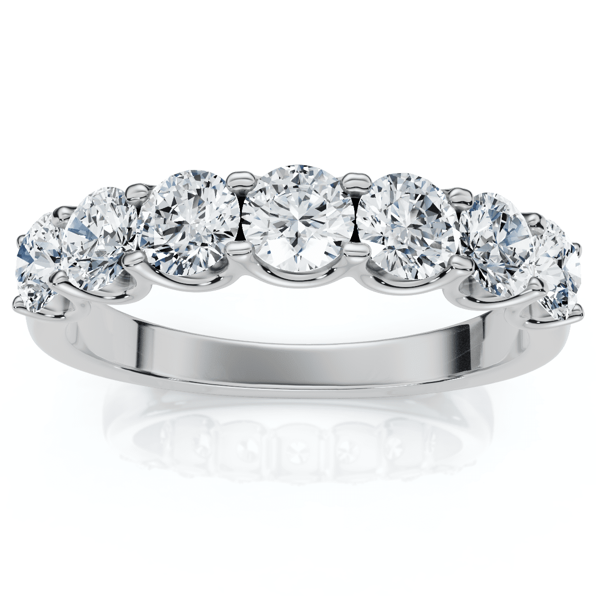 Pompeii 1Ct TW Diamond U Prong 7-Stone Wedding Ring 14k Gold or ...