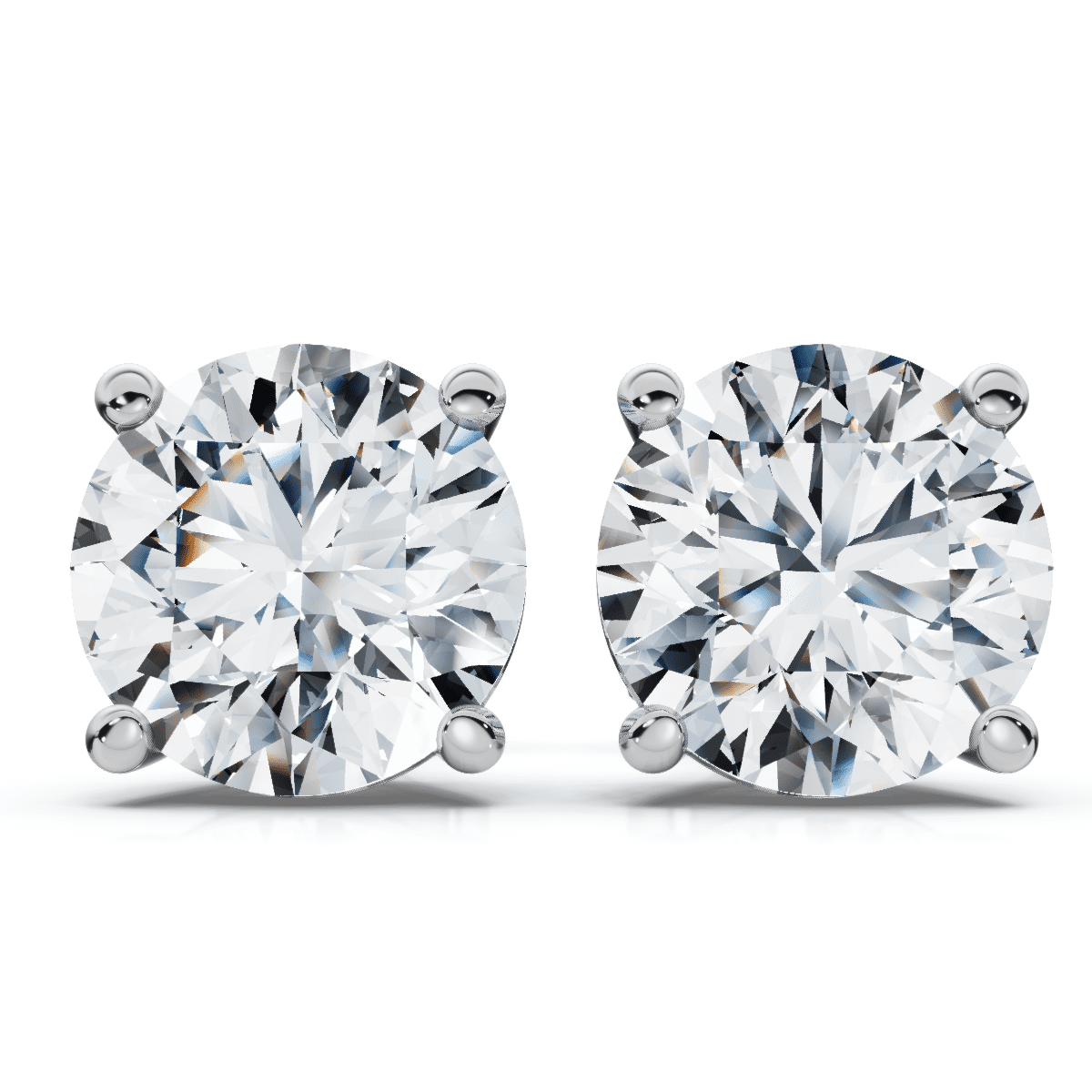 Pompeii 1Ct TW Round Diamond Studs 14k Gold Lab Grown (F/G,VS1-VS2 ...