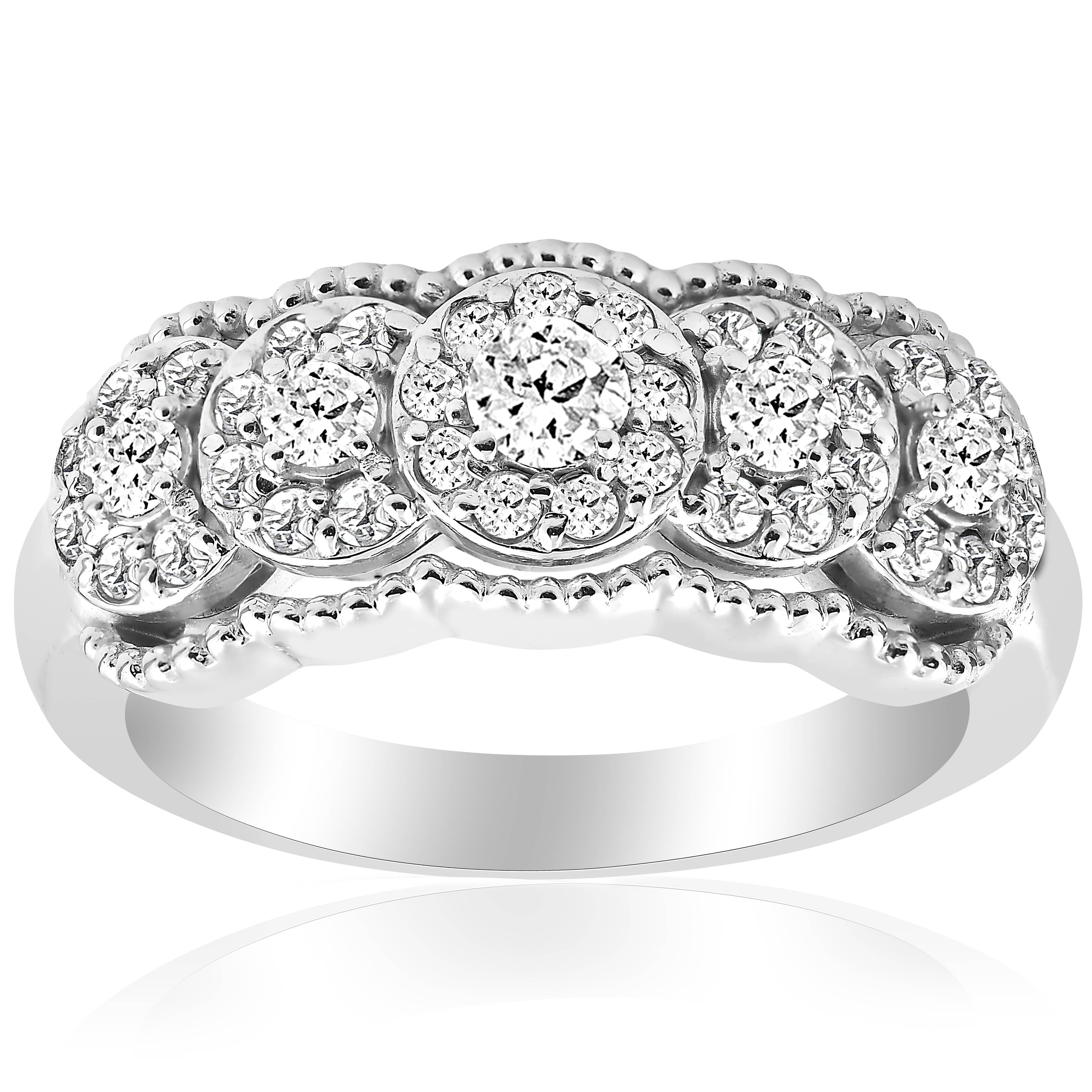 Pompeii 1ct Antique Diamond Wedding Stackable Anniversary Ring 14K ...