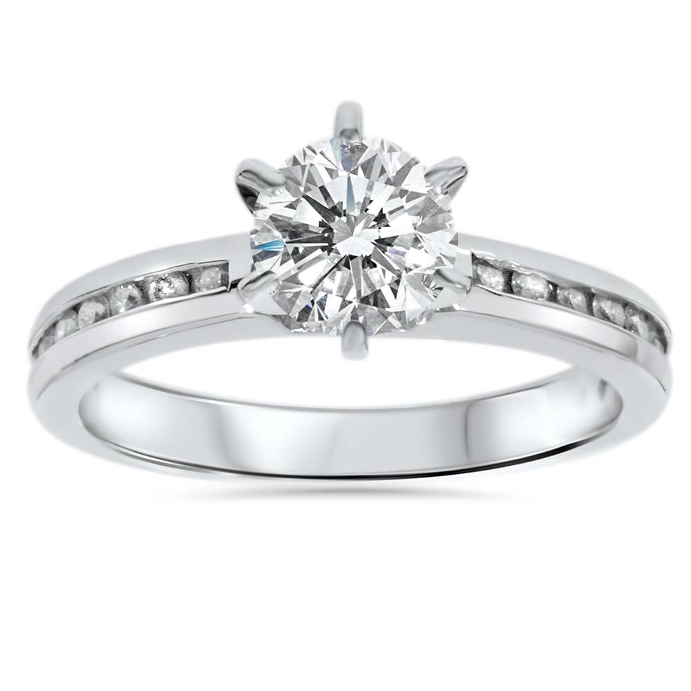 Pompeii 1ct Channel Set 3/4 Eternity Ring Round Brilliant Cut ...