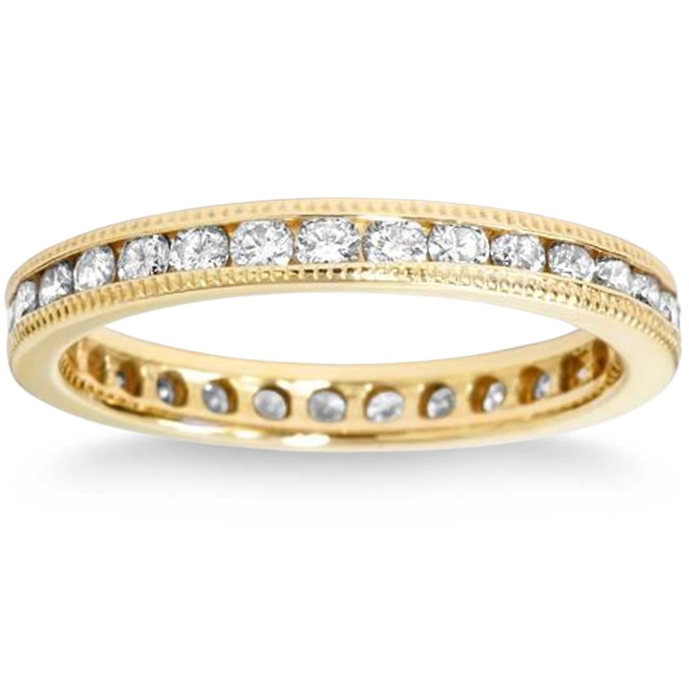 Pompeii 1ct Channel Set Diamond Eternity Ring 14K Yellow Gold (G/H,I1 ...