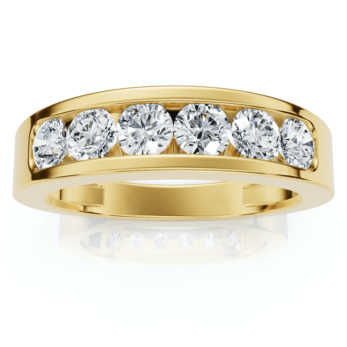 Pompeii 1ct Channel Set Diamond Ring 14K Yellow Gold (G/H,SI) - Walmart.com
