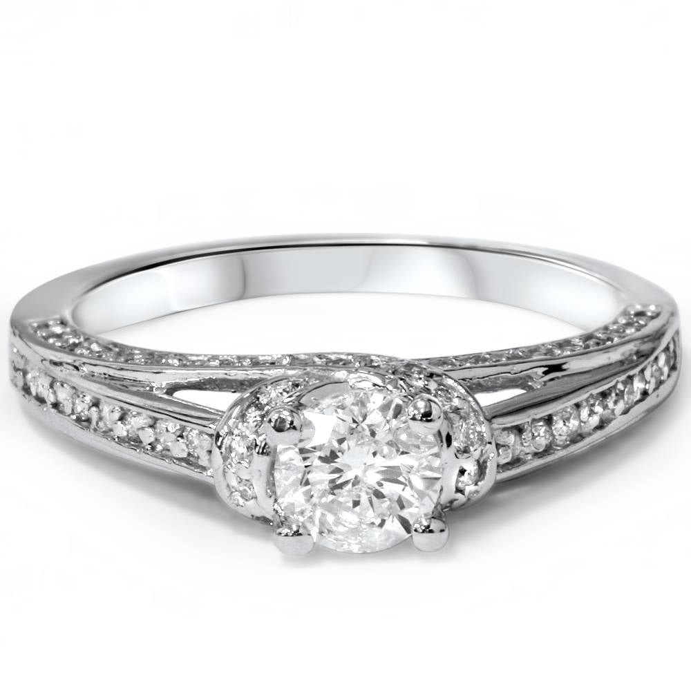Pompeii 1ct Diamond Engagement Ring 14K White Gold (G/H,I1-I2) - Walmart.com