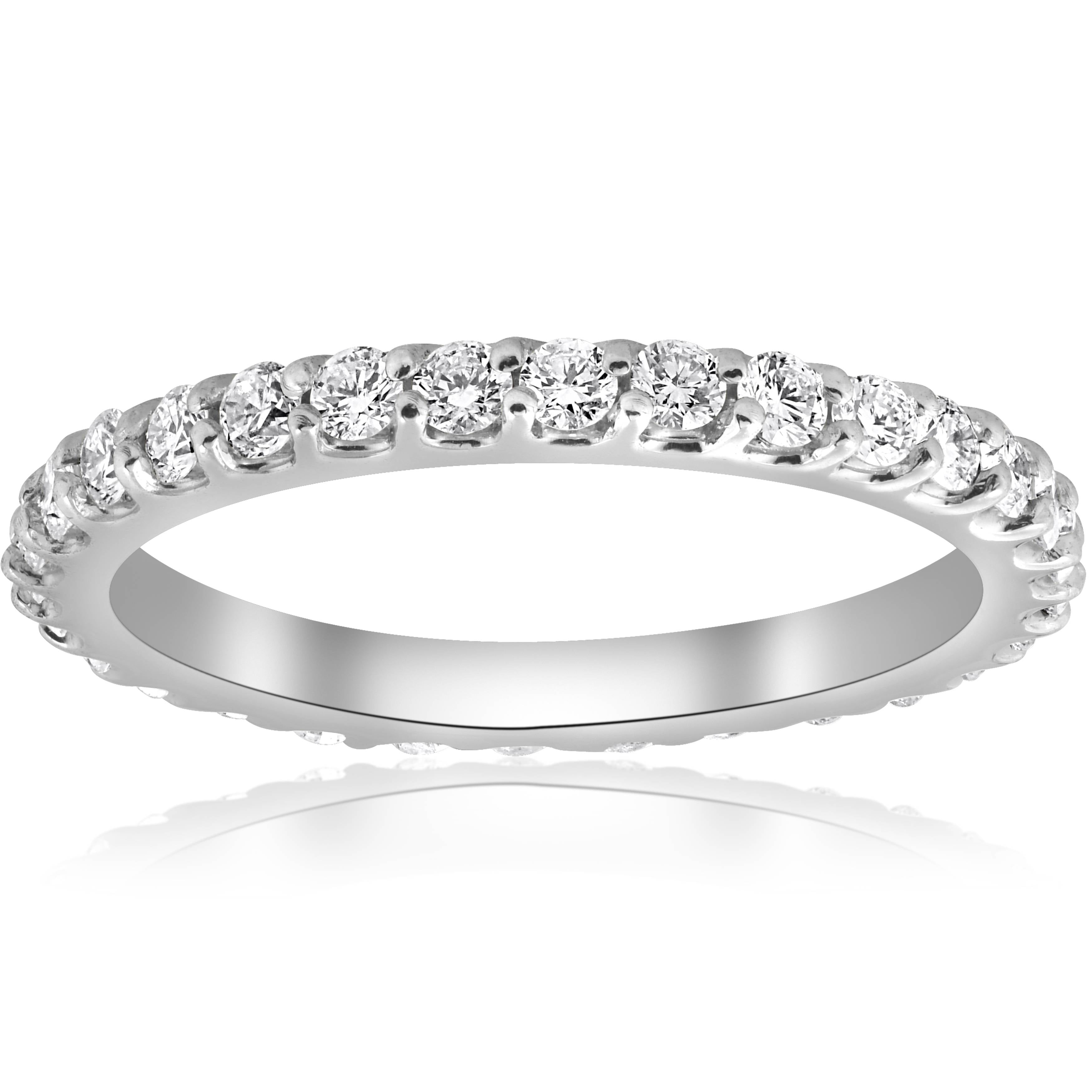 Pompeii 1ct Diamond Eternity Ring 14K White Gold (G/H,I1-I2) - Walmart.com