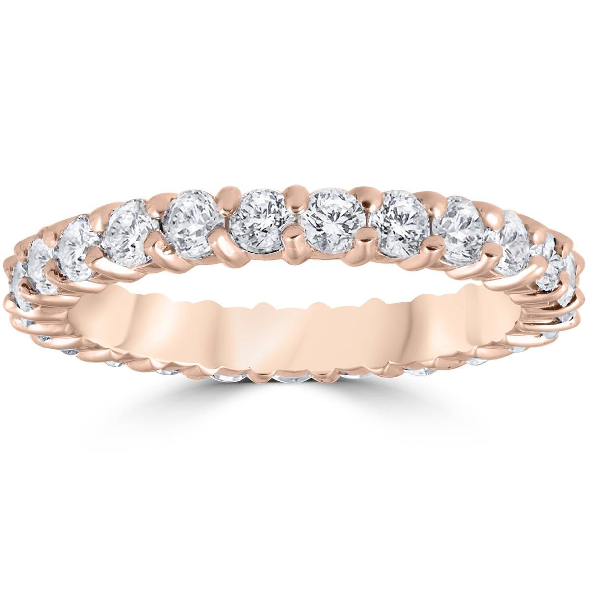 Pompeii 1ct Diamond Eternity Ring 14k Rose Gold ((G-H),SI) - Walmart.com