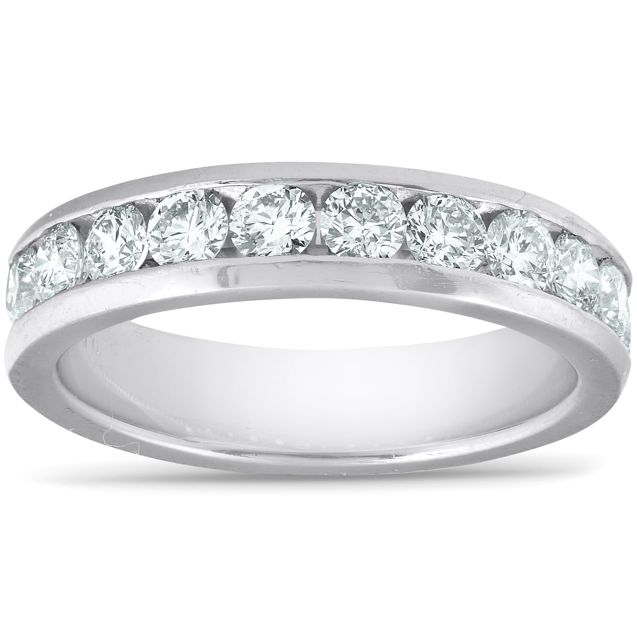 Pompeii 1ct Lab Grown Diamond Wedding Ring Platinum Channel Set Eco ...