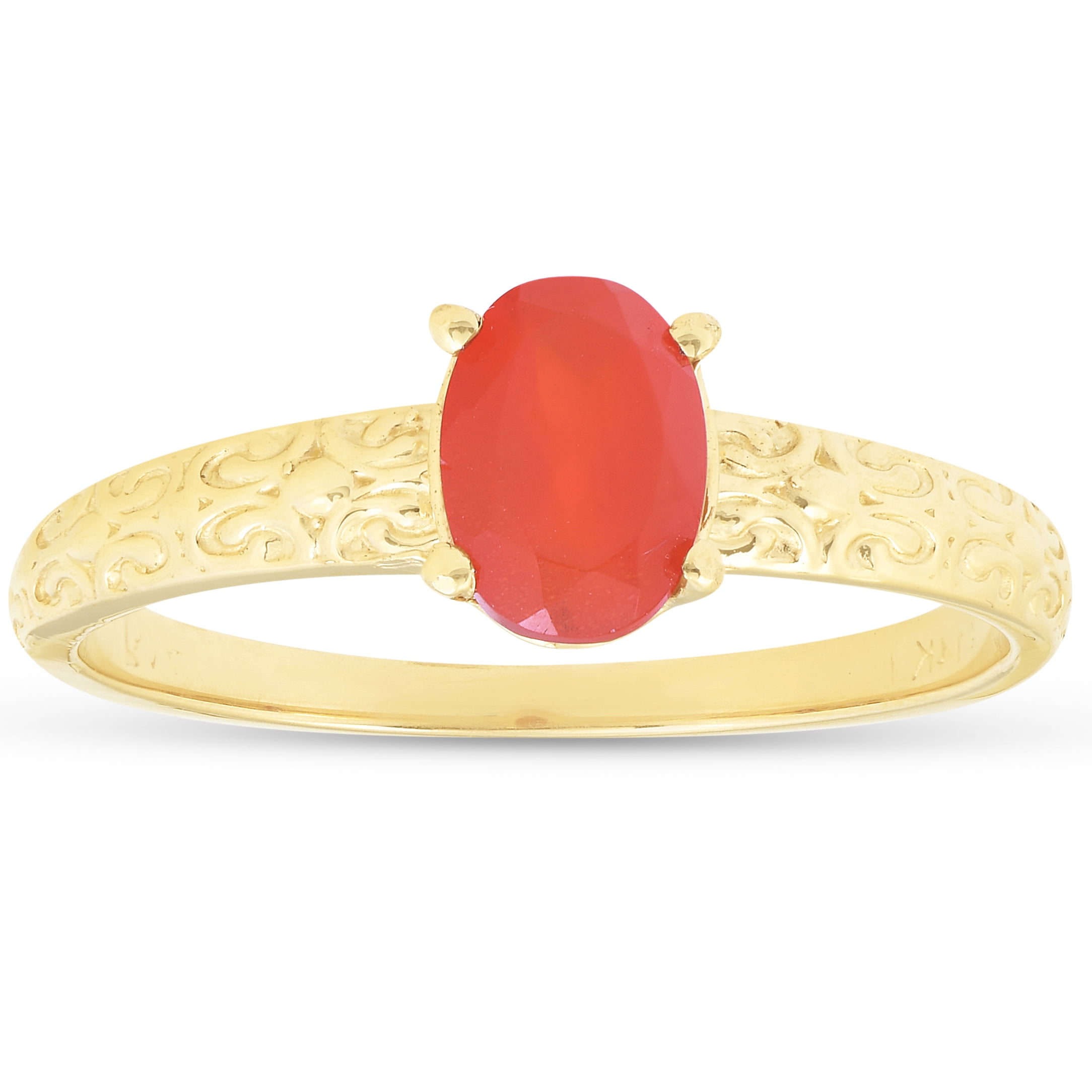 Pompeii 1ct Mexican Fire Opal Vintage Ring 14k Yellow Gold ...