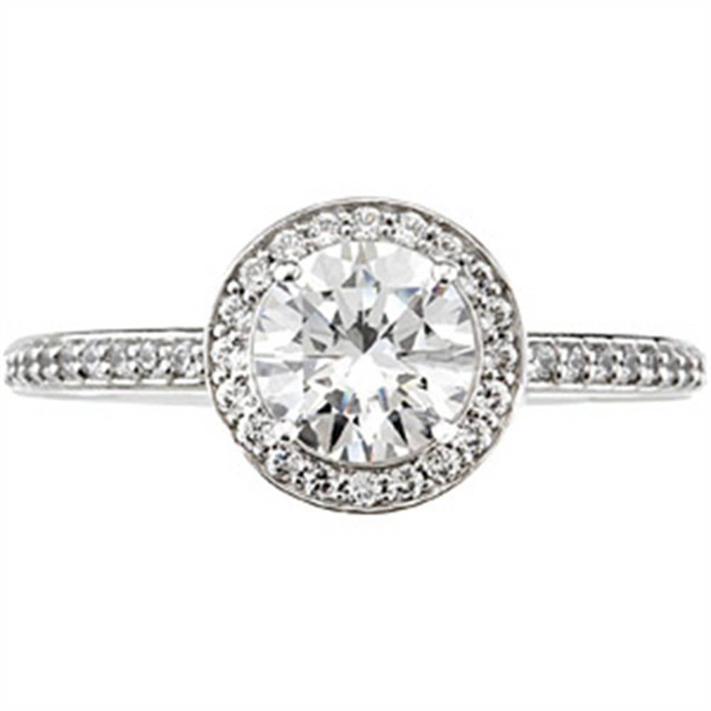 Pompeii 1ct Pave Halo Diamond Engagement Ring 14K White Gold (G/H,I1-I2) - Walmart.com