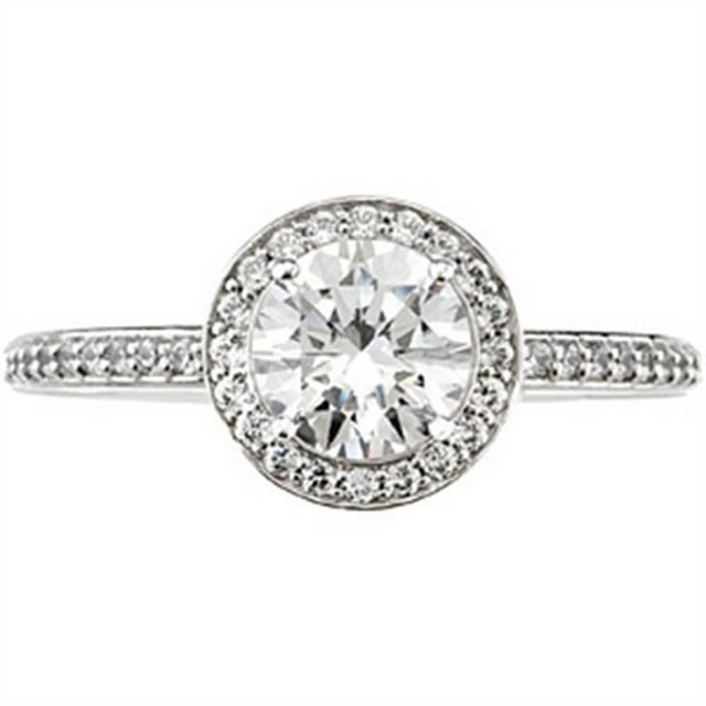 Pompeii 1ct Pave Halo Diamond Engagement Ring 14K White Gold (G/H,I1-I2) - Walmart.com