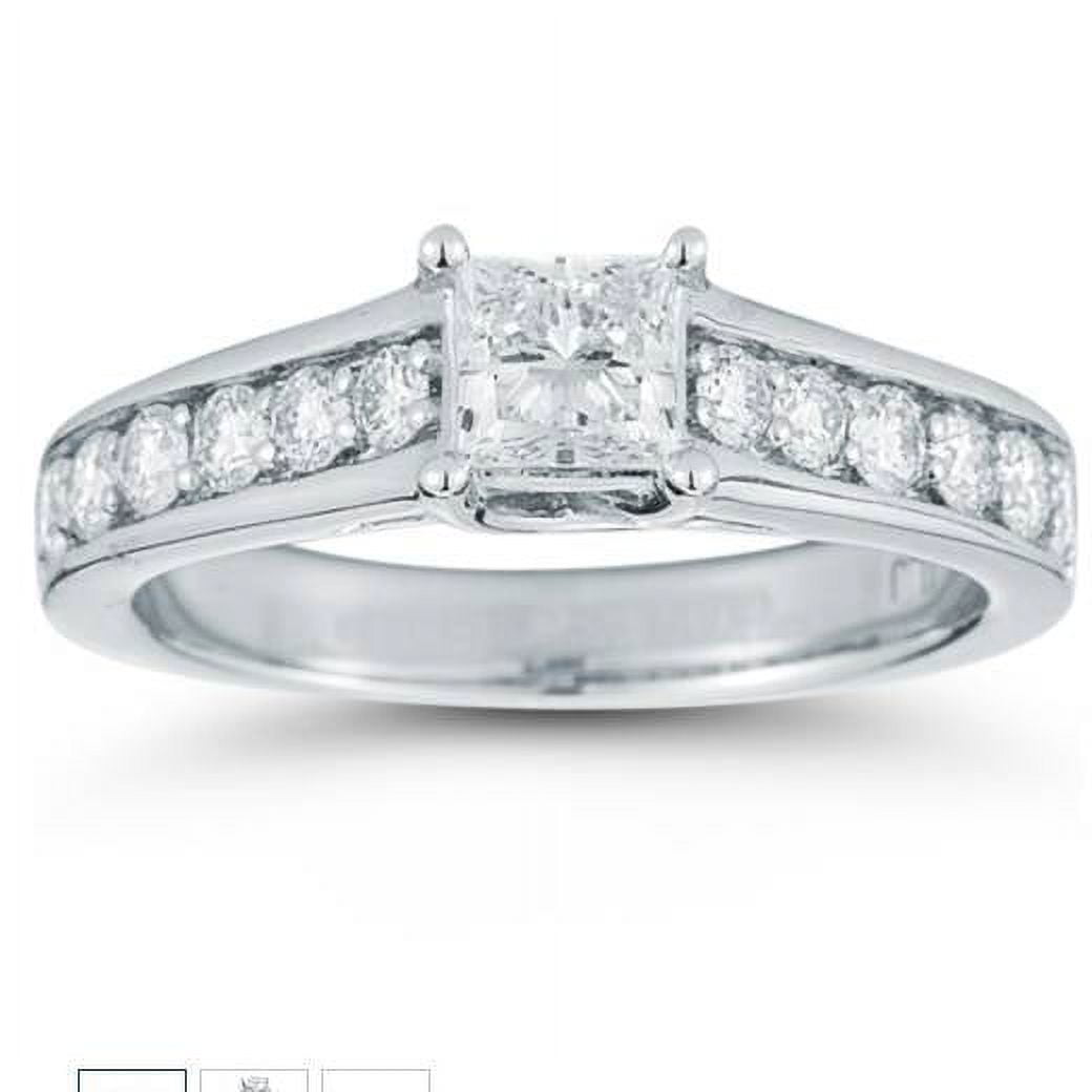 Pompeii 1ct Princess Cut Diamond Engagement Ring 14K White Gold (G/H,I1 ...