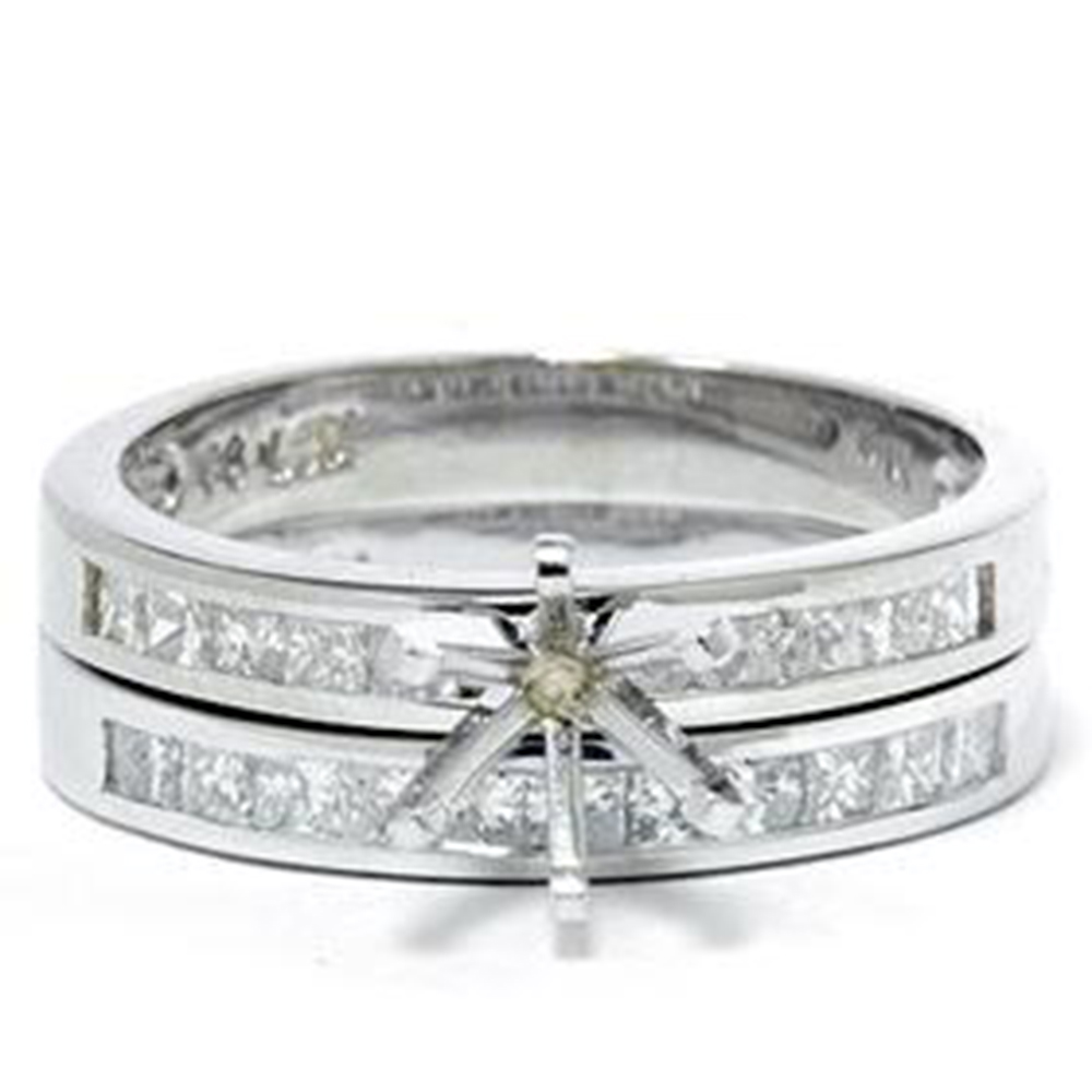 Pompeii 1ct Princess Cut Diamond Engagement Setting Set (G/H,I1) - Walmart.com