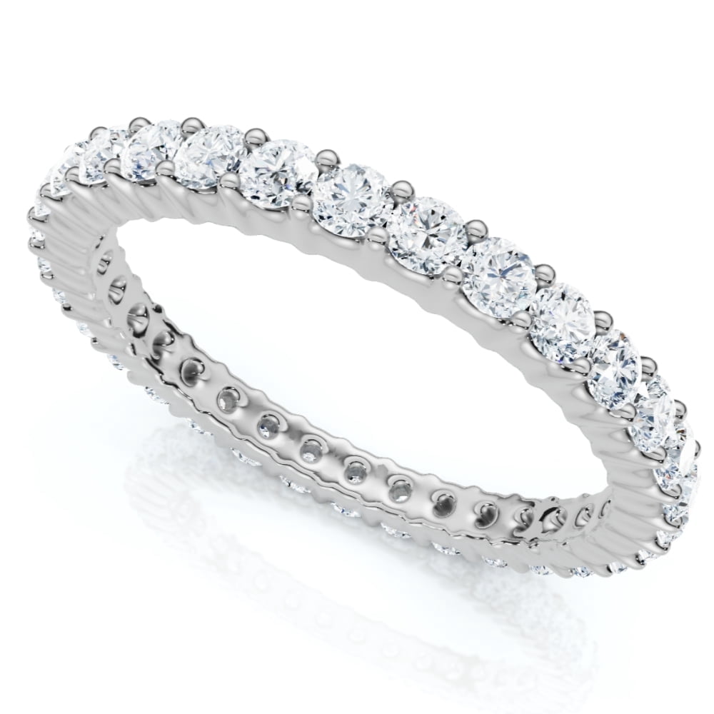 Pompeii3 1Ct Prong Diamond Eternity Ring 14K White Gold (G/H,SI2 ...