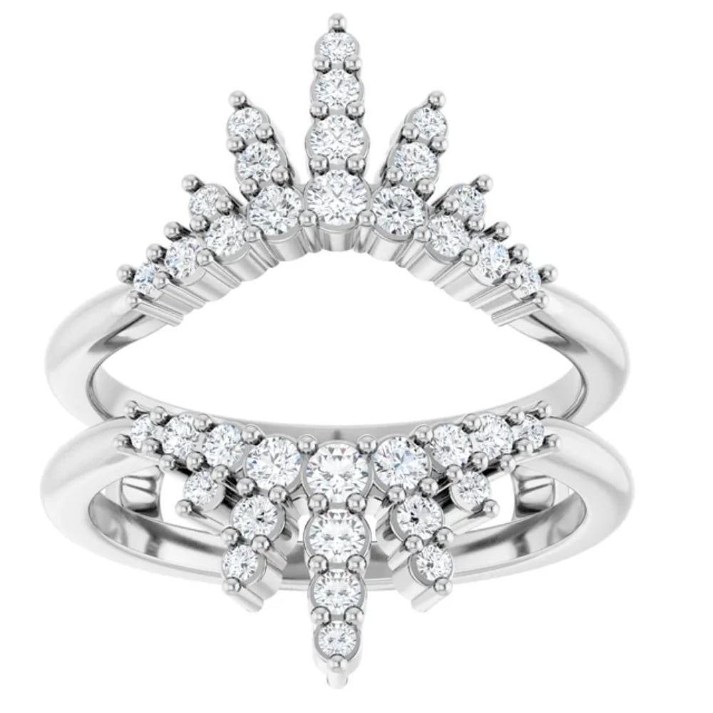 Pompeii 1ct TW Diamond Wedding Guard Band Insert Engagement Ring 14k ...