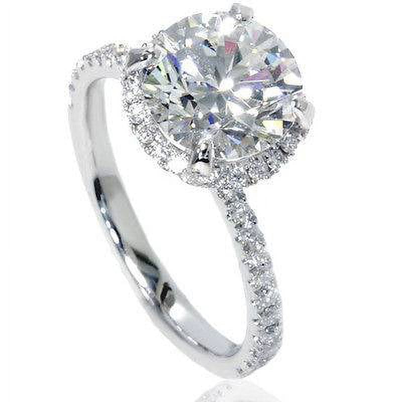 Pompeii 2 1/2ct Halo Diamond Engagement Ring 14K White Gold (G/H,SI2-I1) - Walmart.com