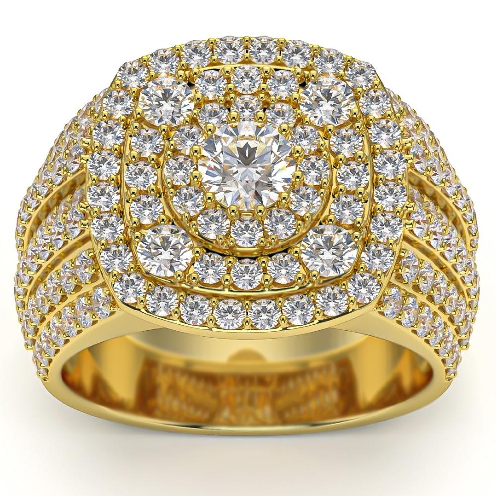 Pompeii 2 1/3Ct Diamond Cushion Halo Engagement Ring in White Yellow or ...