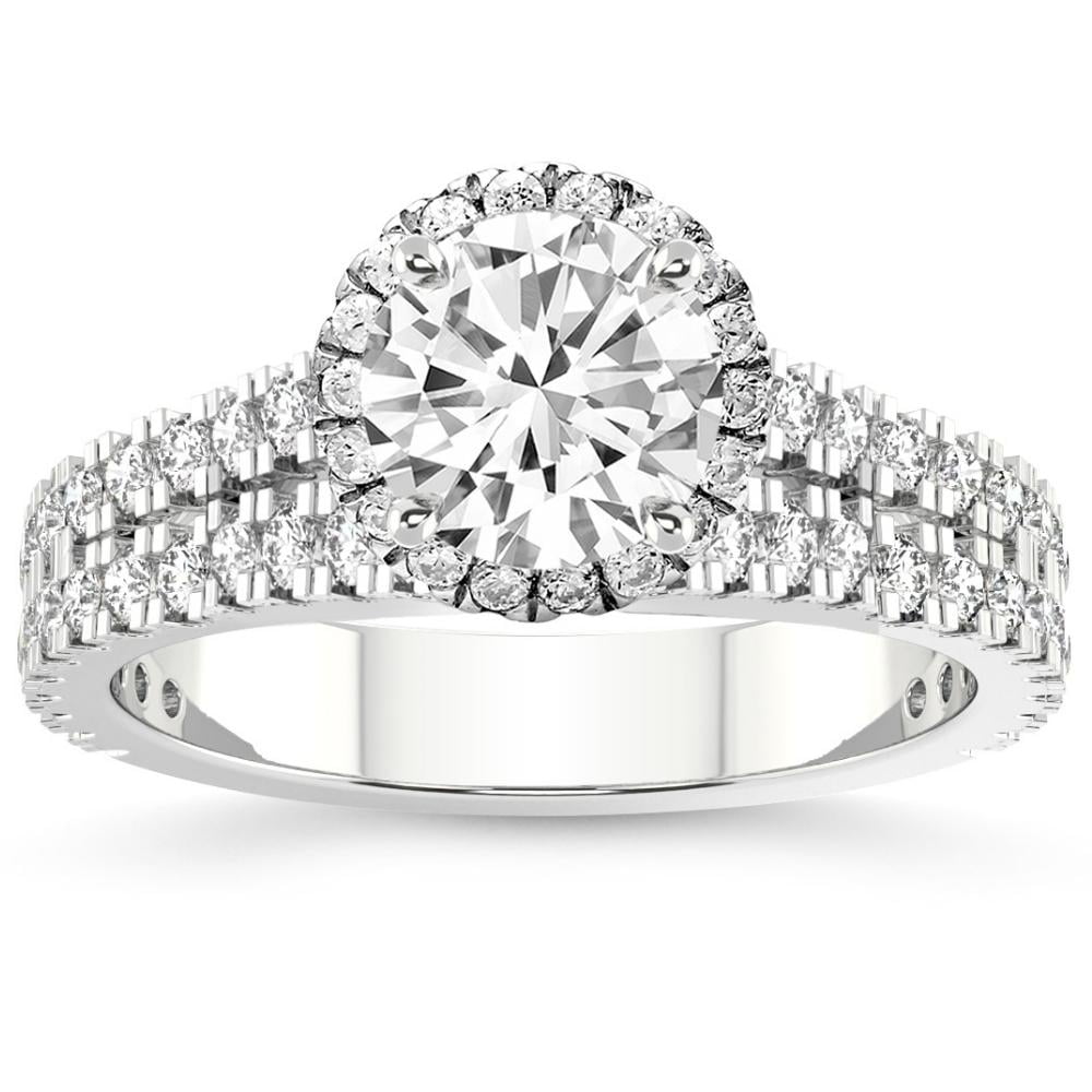 Pompeii 2 1/3Ct Diamond Waverly Lab Grown Engagement Ring White, Yellow ...