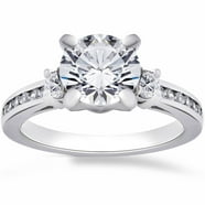 Pompeii 1 1/3 Ct Oval Diamond Vintage Halo Engagement Ring 14k White Gold Lab Grown - Walmart.com