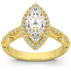 Pompeii 1 1/3 Ct Oval Diamond Vintage Halo Engagement Ring 14k White Gold Lab Grown - Walmart.com