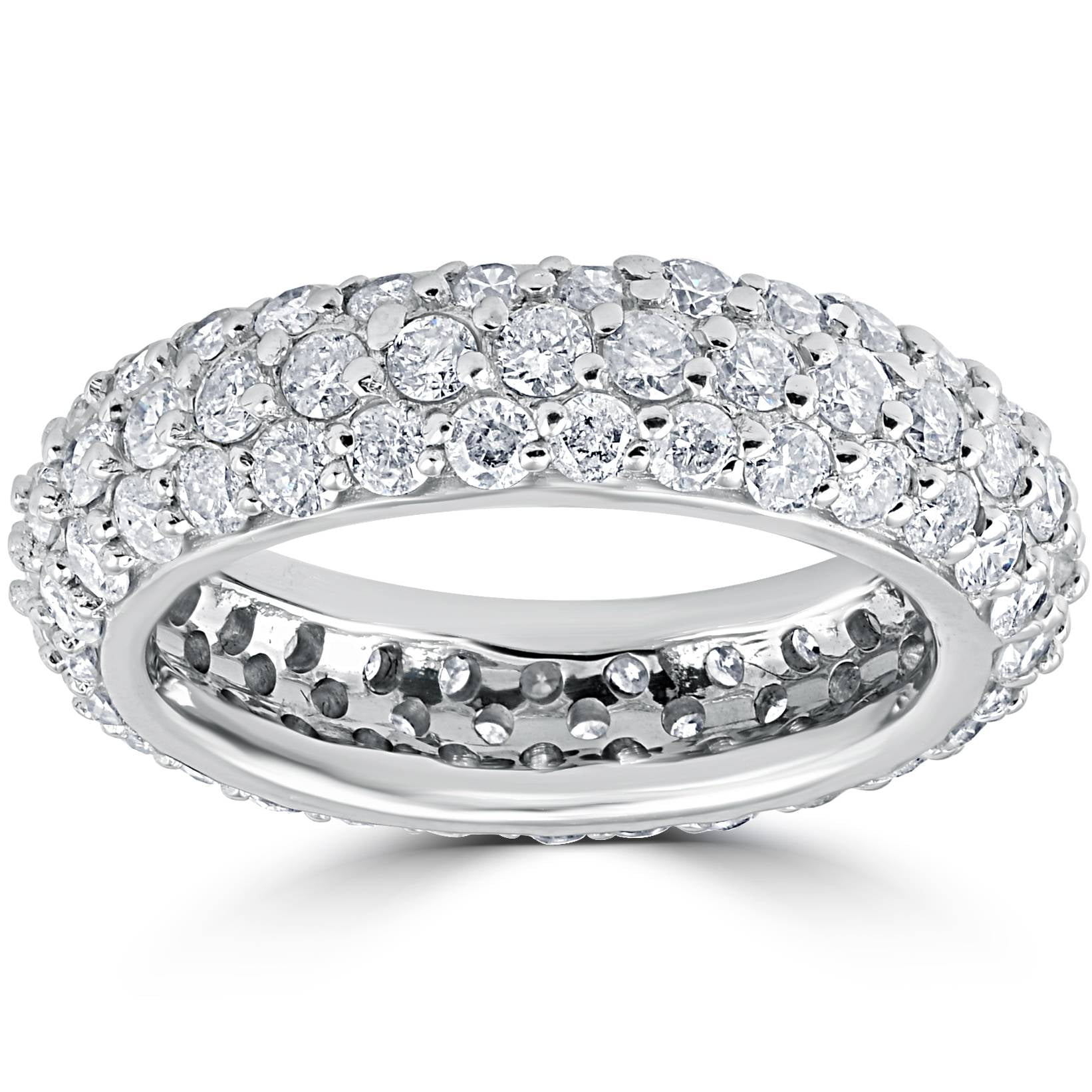 Pompeii 2 1/6ct Pave Diamond Eternity Wedding Anniversary Ring 14k ...