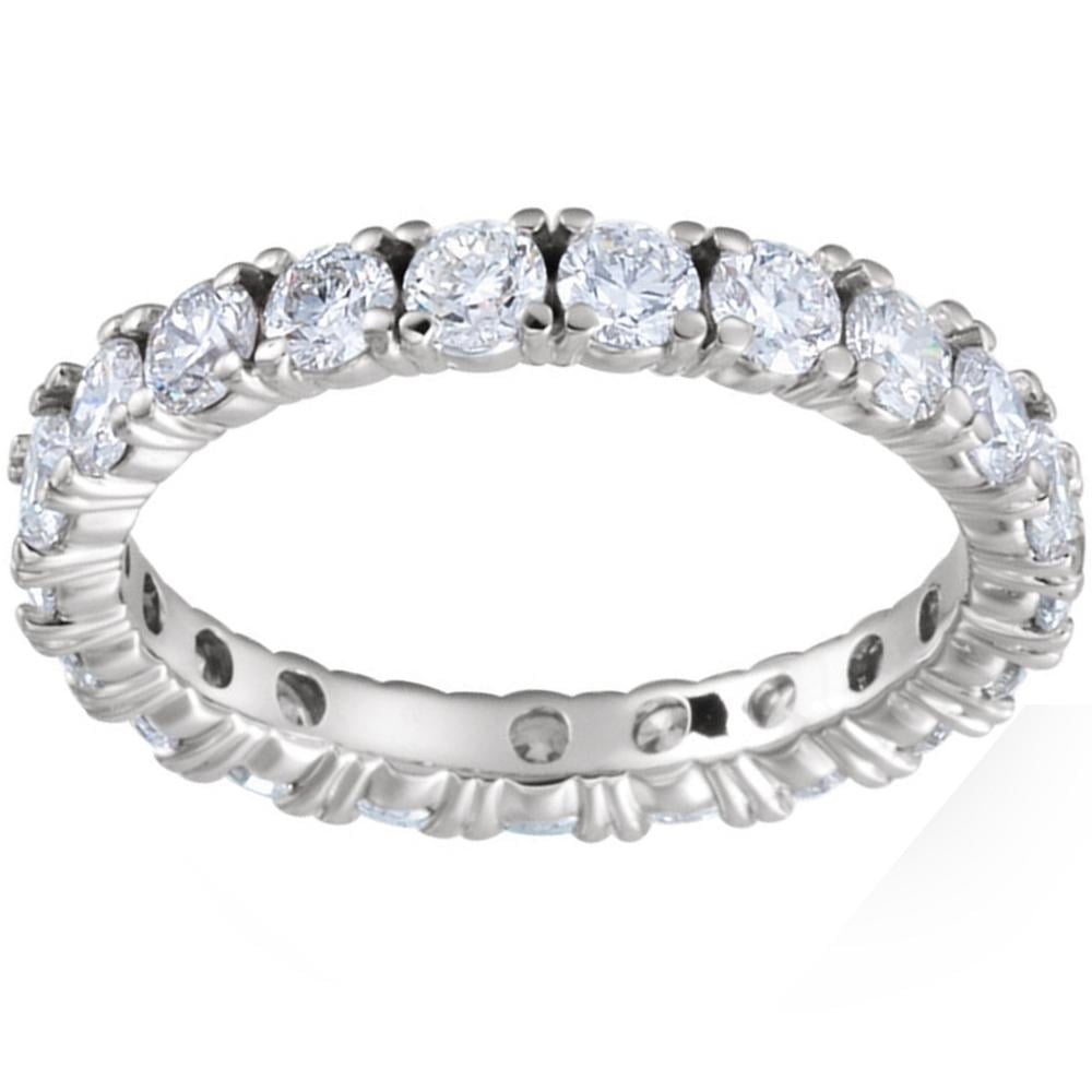 Pompeii 2 1/8 cttw Diamond Eternity Ring Womens Stackable Round 14k ...
