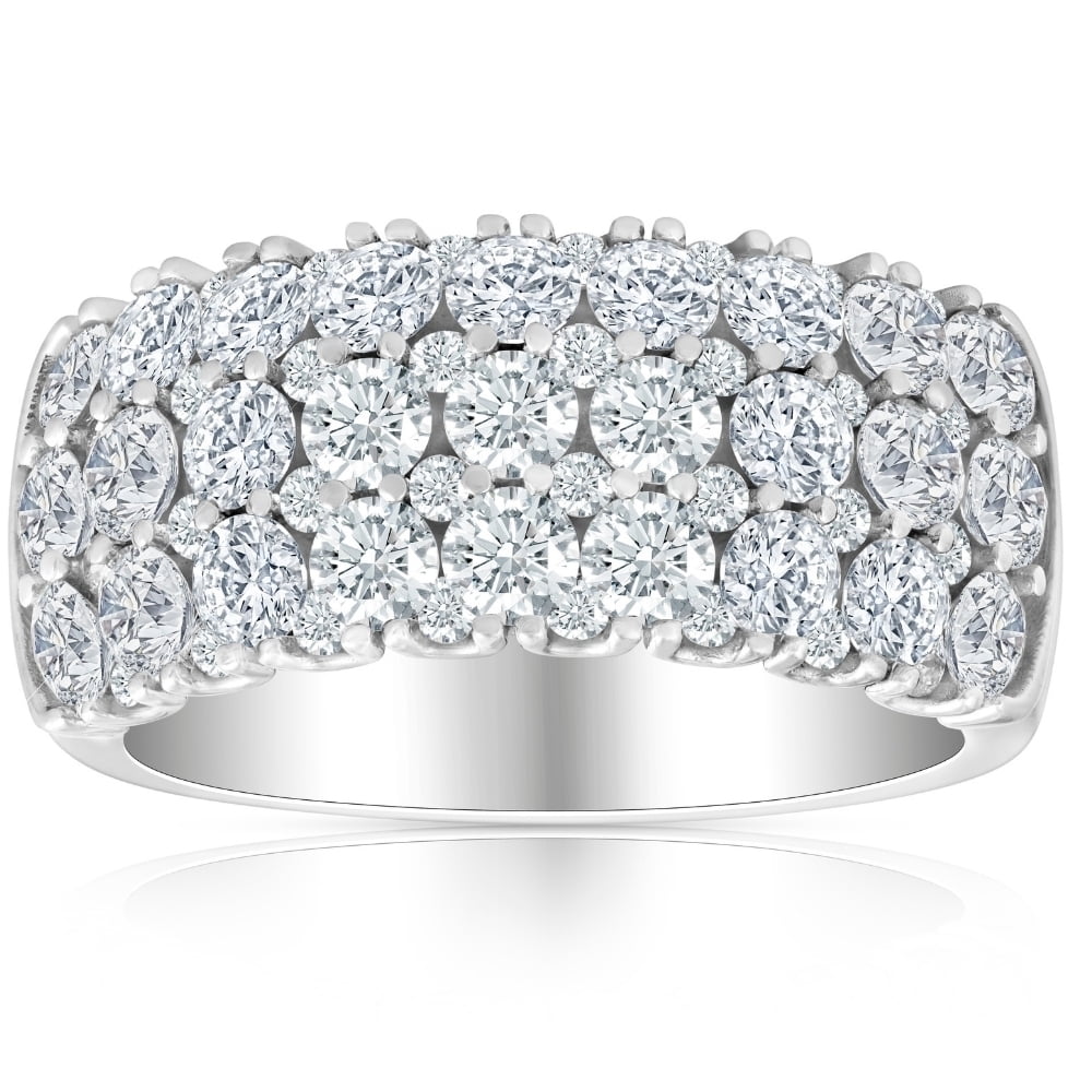 Pompeii 2 3/4Ct Lab Grown Diamond Wedding Ring 10k White Gold ((G-H),SI ...