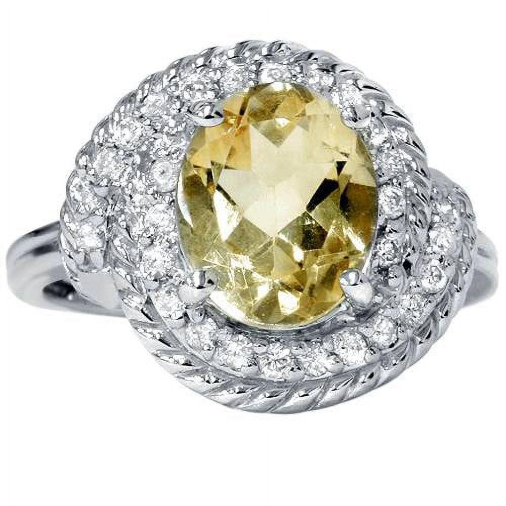 Pompeii 2 7/8ct Oval Citrine Vintage Oval Diamond Womens Braided Ring ...