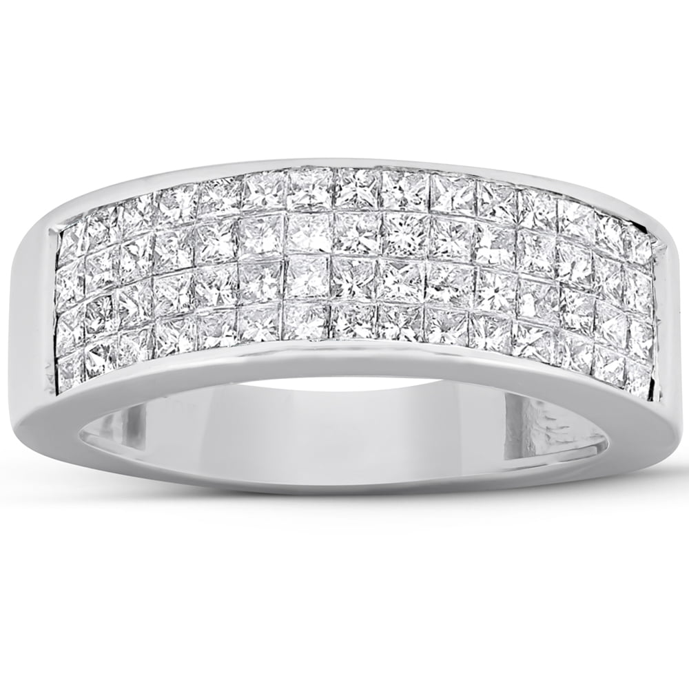 Pompeii 2 Ct Diamond Princess Cut Mens Bling Wedding Anniversary Ring ...