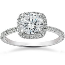 Pompeii 1 1/3 Ct Oval Diamond Vintage Halo Engagement Ring 14k White Gold Lab Grown - Walmart.com