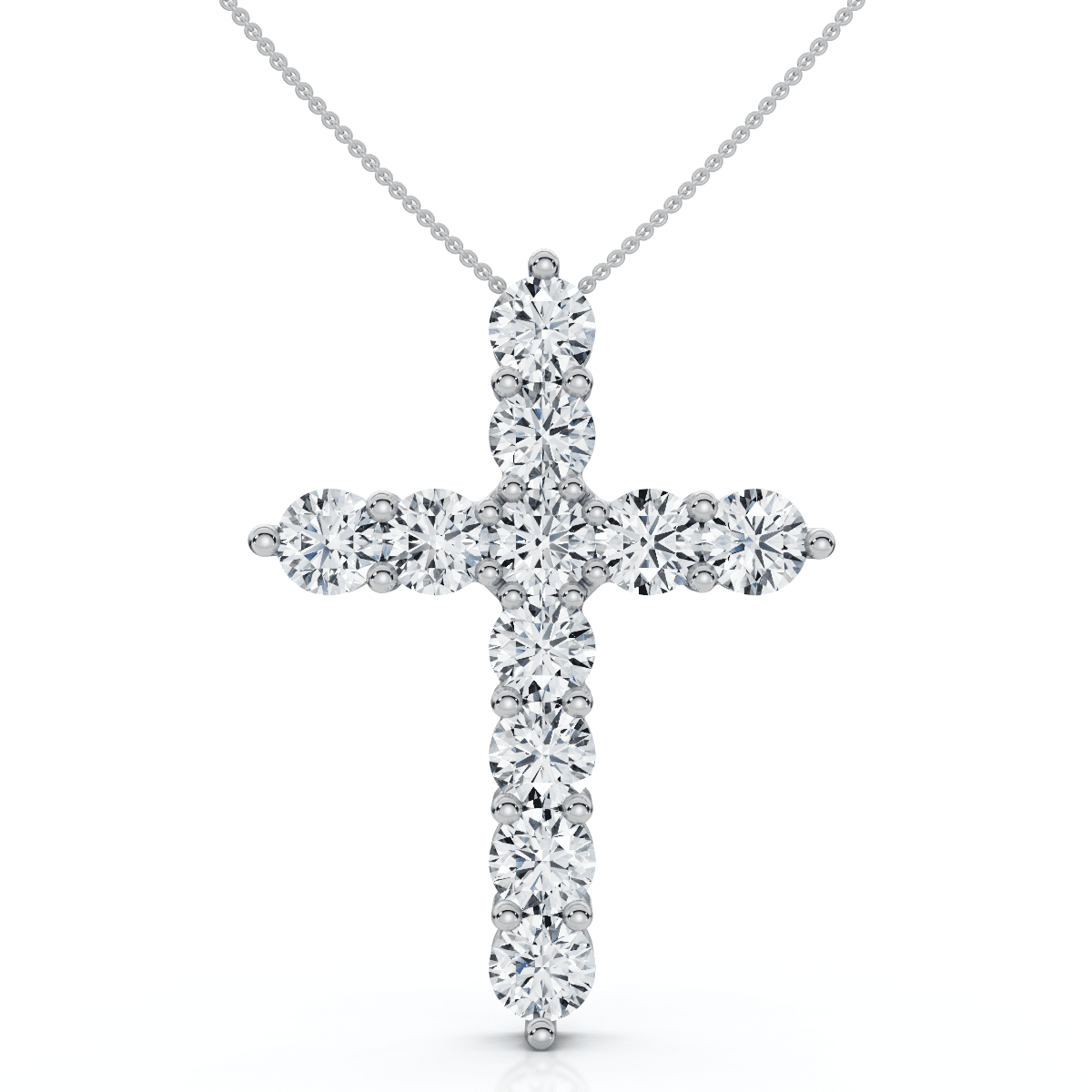 Pompeii 2Ct TW Diamond Cross Women's Necklace 14k Gold Lab Grown 1 ...
